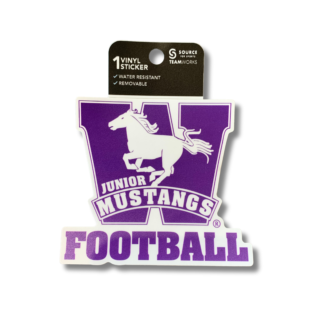 Jr Mustangs Football Sticker – Source Teamworks
