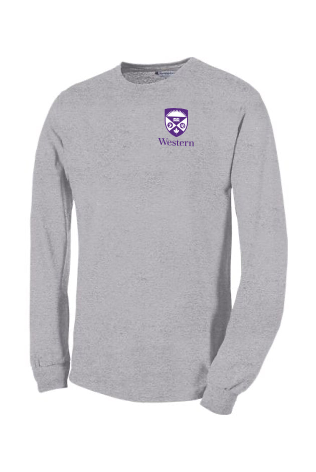 Western Shield Logo Cotton Longsleeve - Left Chest – Source Teamworks